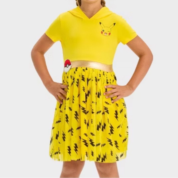 Pokemon | Dresses | Girls Xl 4 Pokmon Pikachu Cosplay Short Sleeve Tutu ...